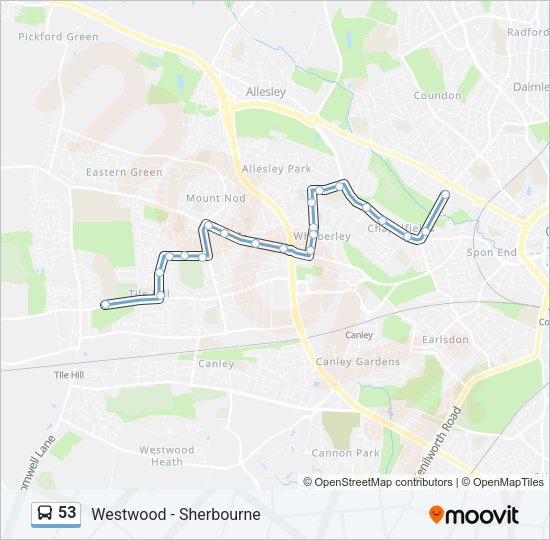 53 Route: Schedules, Stops & Maps - Stepping Stones Rd (Updated)