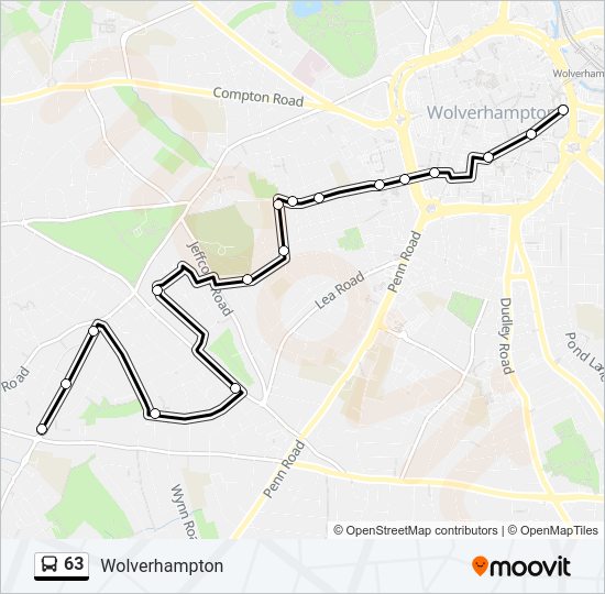 63 Route: Schedules, Stops & Maps - Wolverhampton (Updated)