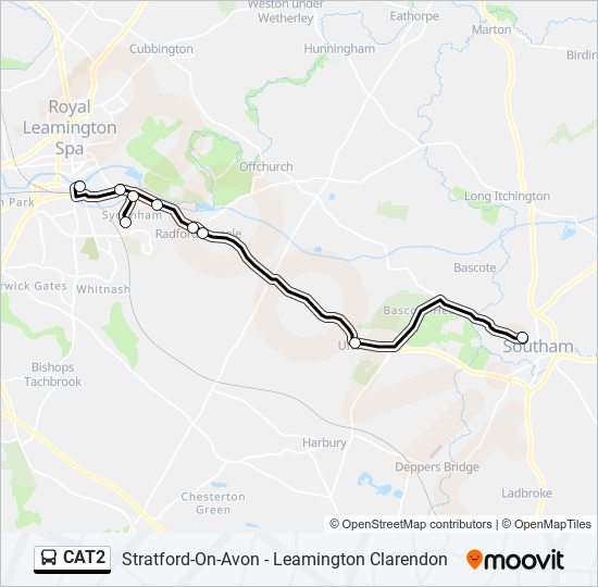 cat2 Route: Schedules, Stops & Maps - Leamington Spa (Updated)