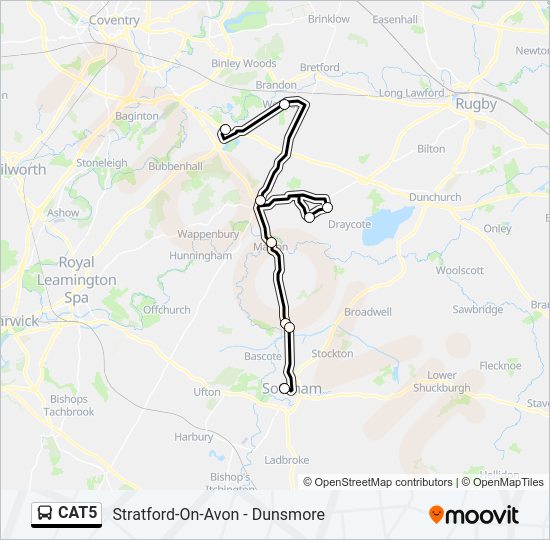 cat5 Route: Schedules, Stops & Maps - Ryton-On-Dunsmore (Updated)