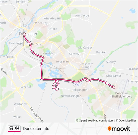 X4 Route: Schedules, Stops & Maps - Doncaster Intc (Updated)