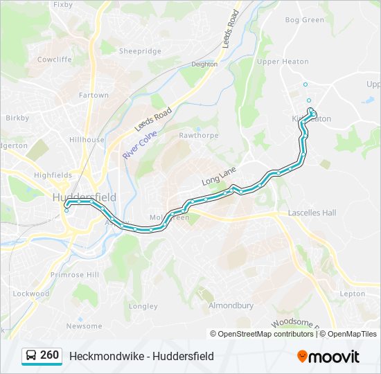 260 Route: Schedules, Stops & Maps - Huddersfield Town Centre (Updated)