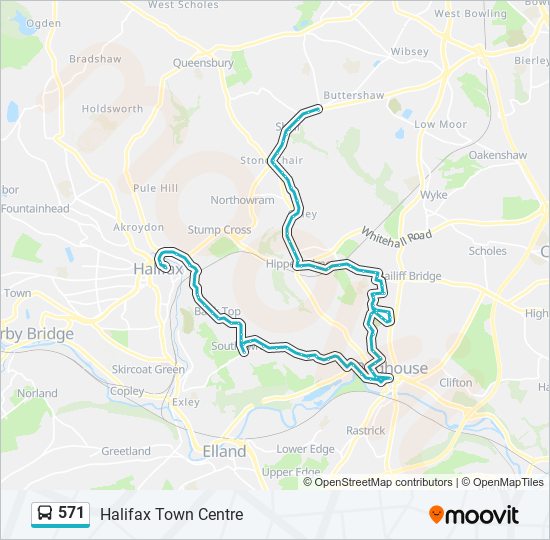 571 Route: Schedules, Stops & Maps - Halifax Town Centre (Updated)
