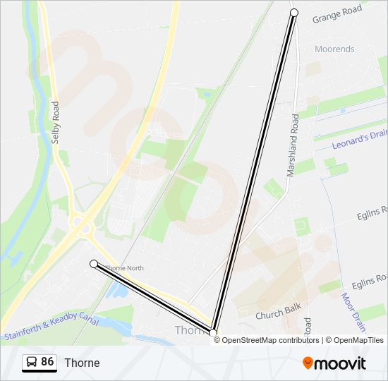 86 Route: Schedules, Stops & Maps - Thorne (Updated)