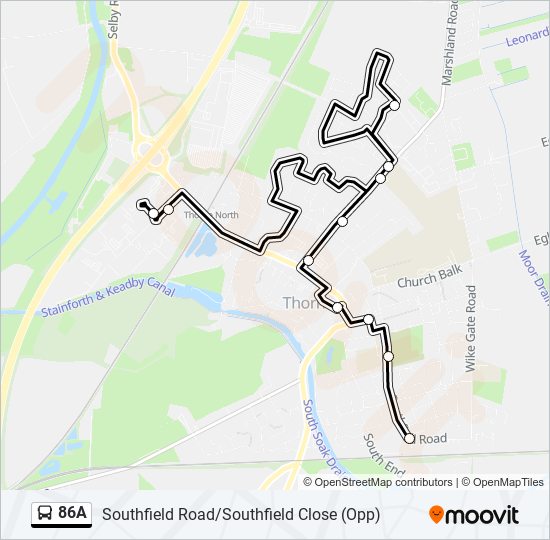 86a Route: Schedules, Stops & Maps - Southfield Road/Southfield Close ...