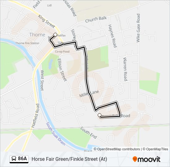 86a Route: Schedules, Stops & Maps - Horse Fair Green/Finkle Street (At ...
