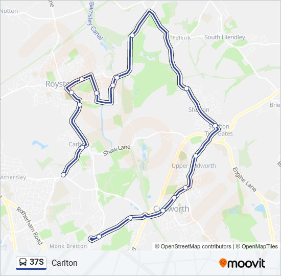 37s Route: Schedules, Stops & Maps - Carlton (Updated)