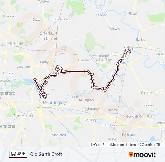 496 Route: Schedules, Stops & Maps - Old Garth Croft (Updated)