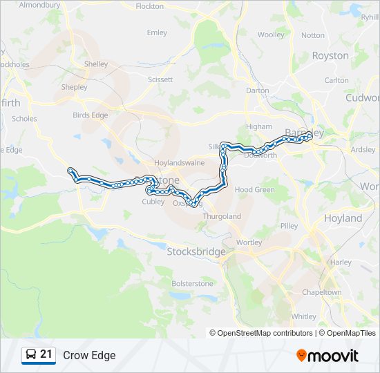 21 Route: Schedules, Stops & Maps - Crow Edge (Updated)