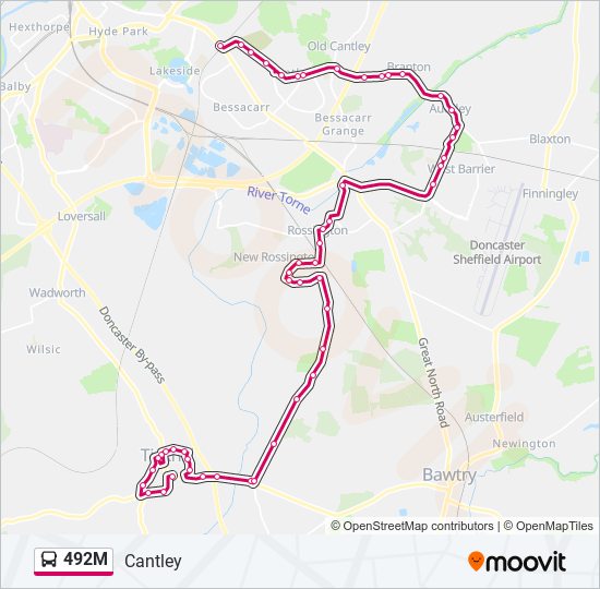 492m Route: Schedules, Stops & Maps - Cantley (Updated)