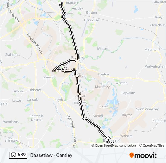 689 Route: Schedules, Stops & Maps - Cantley (Updated)