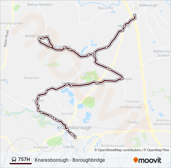 757h Route: Schedules, Stops & Maps - Knaresborough (Updated)
