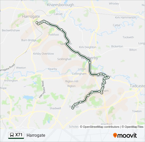 x71 Route: Schedules, Stops & Maps - Harrogate (Updated)