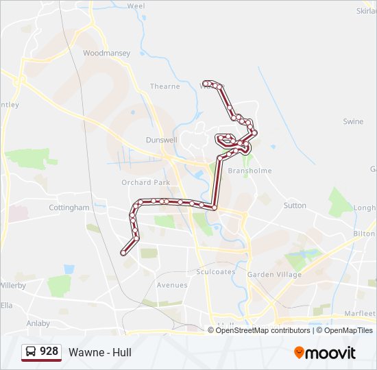 928 Route: Schedules, Stops & Maps - Wawne (Updated)