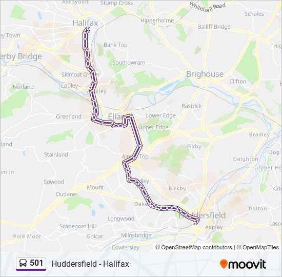 501 Route: Schedules, Stops & Maps - Halifax Town Centre (Updated)