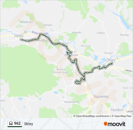 962 Route: Schedules, Stops & Maps - Ilkley (Updated)