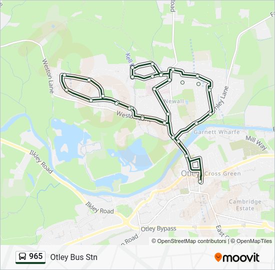 965 Route: Schedules, Stops & Maps - Otley Bus Stn (Updated)