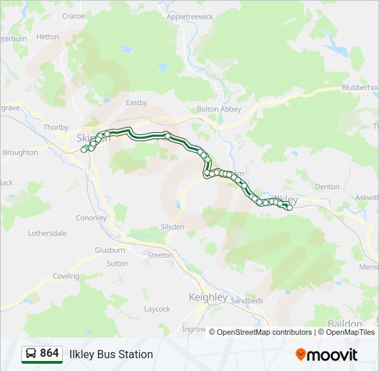 864 Route: Schedules, Stops & Maps - Ilkley Bus Station (Updated)