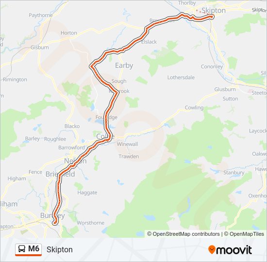 m6 Route: Schedules, Stops & Maps - Skipton (Updated)