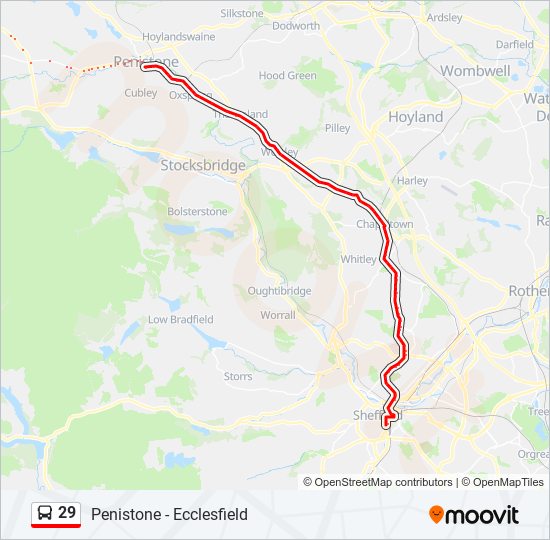29 Route: Schedules, Stops & Maps - Sheffield Centre (Updated)