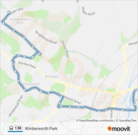 138 Route: Schedules, Stops & Maps - Kimberworth Park (Updated)