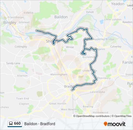 660 Route: Schedules, Stops & Maps - Bradford City Centre (Updated)