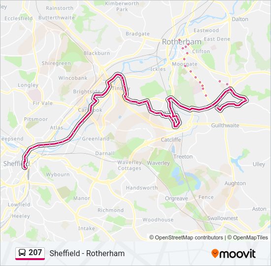 207 Route: Schedules, Stops & Maps - Sheffield Intc (Updated)