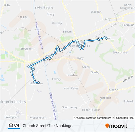 c4 Route: Schedules, Stops & Maps - Church Street/The Nookings (Updated)