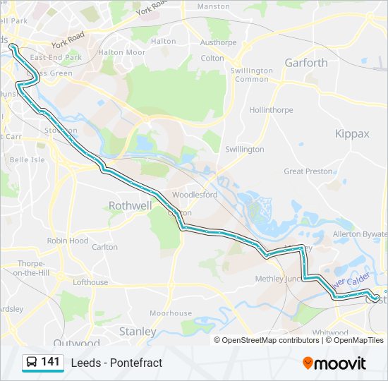 141 Route: Schedules, Stops & Maps - Leeds City Centre (Updated)