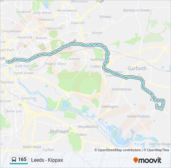 165 Route: Schedules, Stops & Maps - Leeds City Centre (Updated)