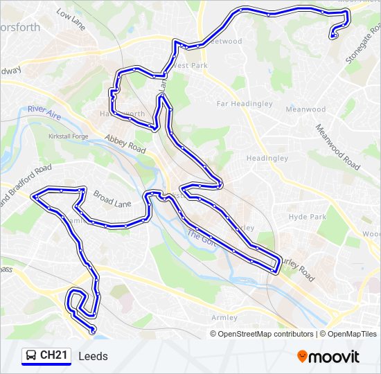ch21 Route: Schedules, Stops & Maps - Gamble Hill (Updated)