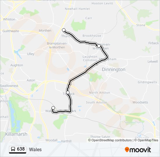 638 Route: Schedules, Stops & Maps - Wales (Updated)