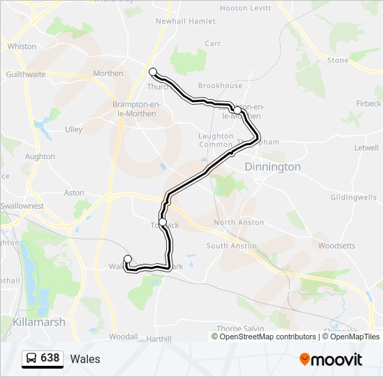 638 Route: Schedules, Stops & Maps - Wales (Updated)
