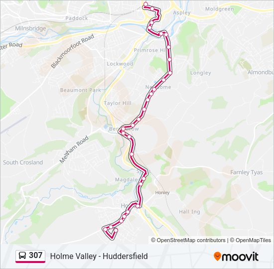 307 Route: Schedules, Stops & Maps - Honley Bradshaw Rd (Updated)