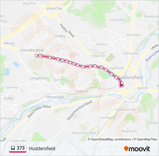 373 Route: Schedules, Stops & Maps - Salendine Nook (Updated)