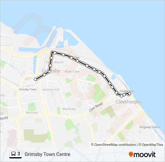 3 Route: Schedules, Stops & Maps - Grimsby Town Centre (Updated)