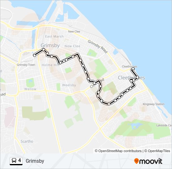 4 Route: Schedules, Stops & Maps - Grimsby (Updated)