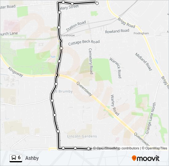 6 Route: Schedules, Stops & Maps - Ashby (Updated)
