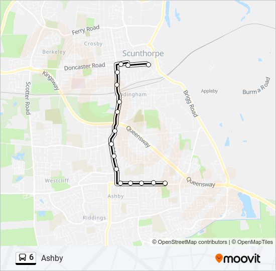 6 Route: Schedules, Stops & Maps - Ashby (Updated)