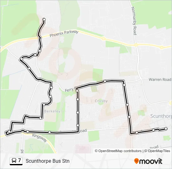 7 Route: Schedules, Stops & Maps - Scunthorpe Bus Stn (Updated)