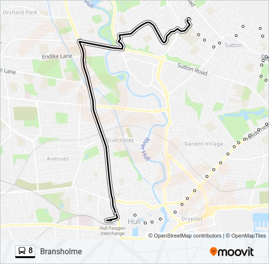 8 Route: Schedules, Stops & Maps - Bransholme (Updated)