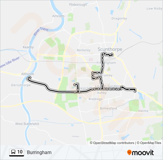 10 Route: Schedules, Stops & Maps - Burringham (Updated)