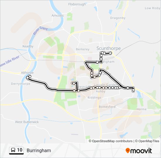 10 Route: Schedules, Stops & Maps - Burringham (Updated)