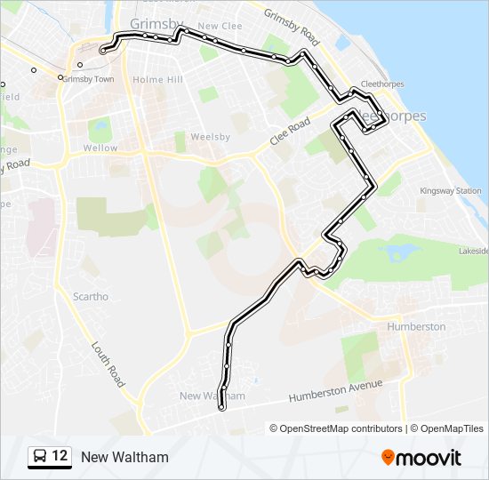 12 Route: Schedules, Stops & Maps - New Waltham (Updated)