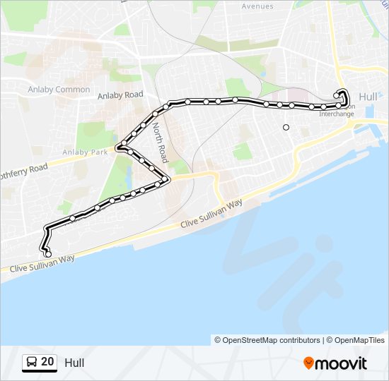 20 Route: Schedules, Stops & Maps - Hull (Updated)
