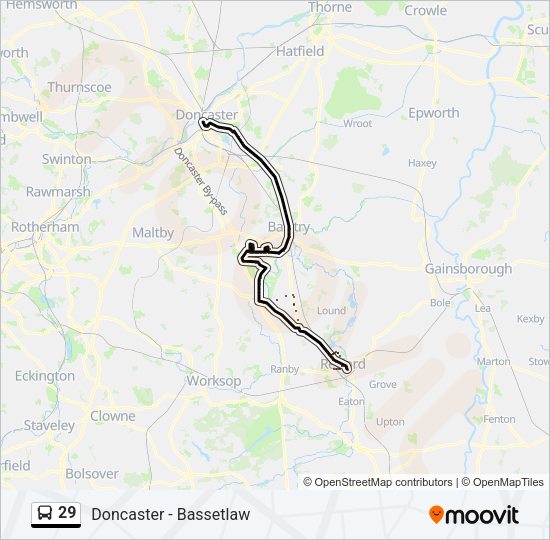 29 Route: Schedules, Stops & Maps - Doncaster (Updated)