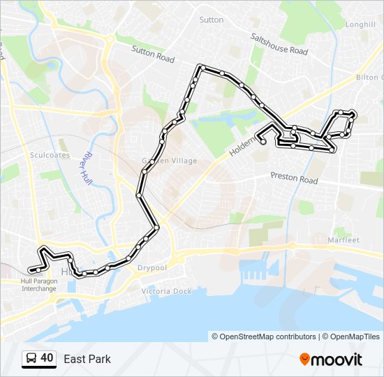 40 Route: Schedules, Stops & Maps - East Park (Updated)