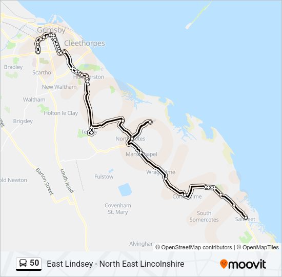 50 Route: Schedules, Stops & Maps - Saltfleet Crown Inn (Updated)