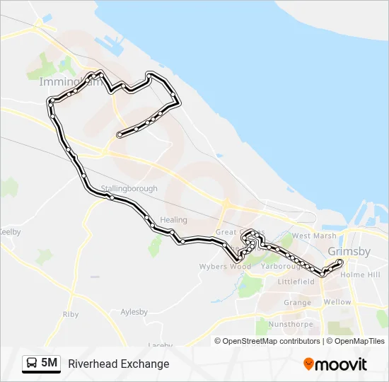 5M Route: Schedules, Stops & Maps - Riverhead Exchange (Updated)