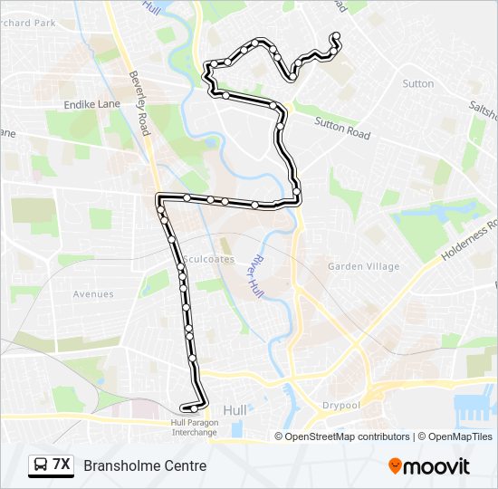 7x Route: Schedules, Stops & Maps - Bransholme (Updated)